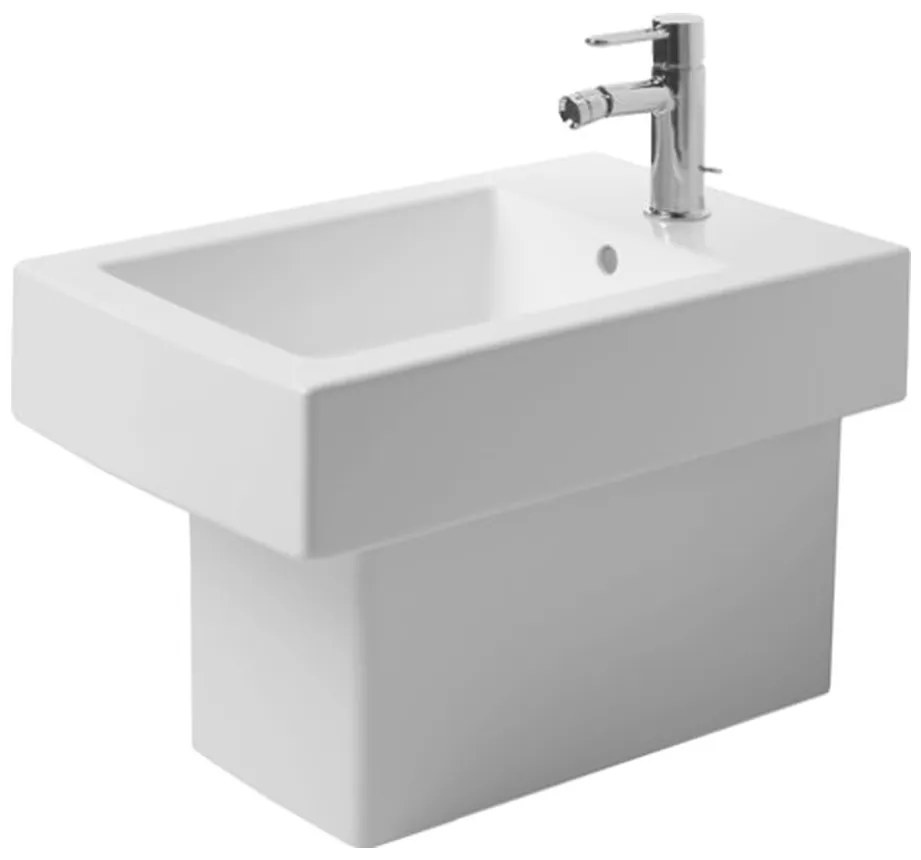 Duravit Vero - stojící bidet, 3 otvory pro baterii propíchnuté, 37x57 cm, bílý 2240100030