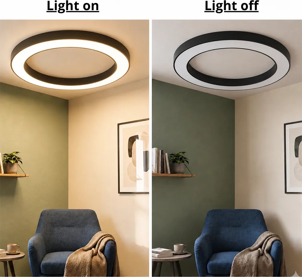 Immax NEO PASTEL SLIM Smart stropní svítidlo 95 x 7cm 68W černé Zigbee 3.0