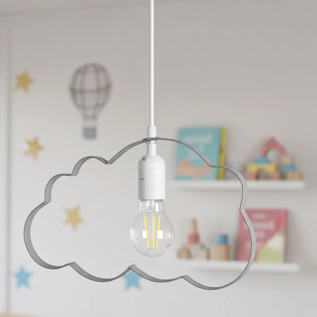 Toolight Rea, ZÁVĚSNÁ LAMPA ŠEDÁ CLOUD, OSW-00452