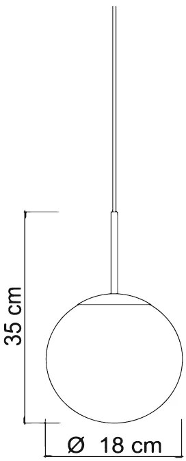 Sikrea 9351 Eva, moderní závěsné svítidlo z ručně foukaného kouřového/bílého skla, 1xE27, Ø18cm