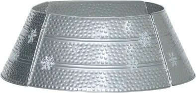 HOMCOM kovový stromový sukne, vodotěsná dekorace pro domácí párty 66x66x23 cm, stříbrná