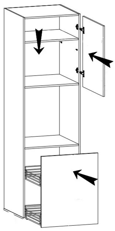 Sycylia | dolní skříňka D60P pro vestavnou troubu | PRAVÁ | andersen