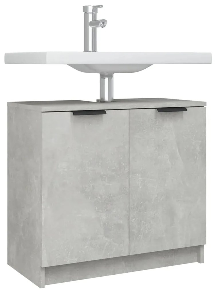 Koupelnová skříňka betonově šedá 64,5 x 33,5 x 59 cm kompozit - Default Title