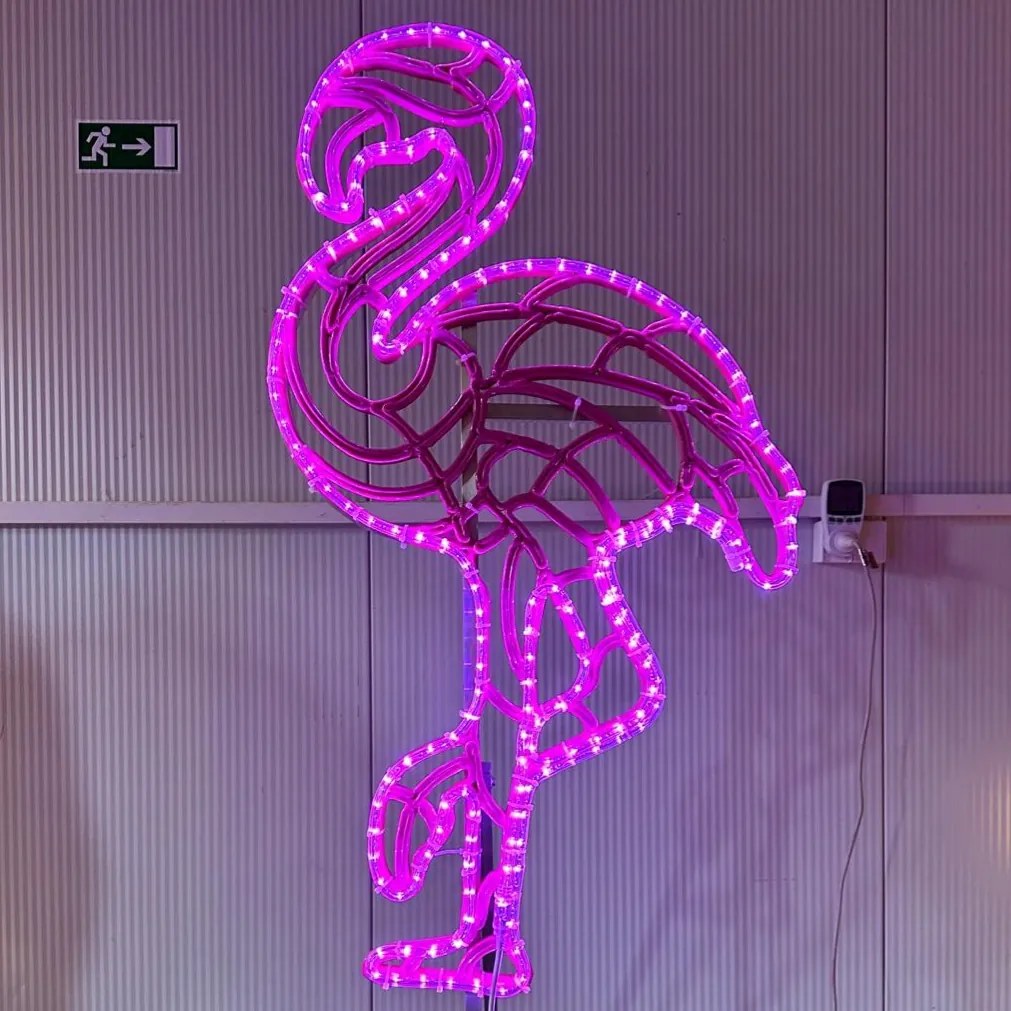 Easy Fix světelná LED hadice venkovní, 50 m, růžová, 1500 diod, čirý kabel, IP44, cívka