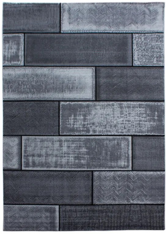 Ayyildiz, Kusový koberec Plus 8007 black, 80x300, šedá, chodba / předsíň