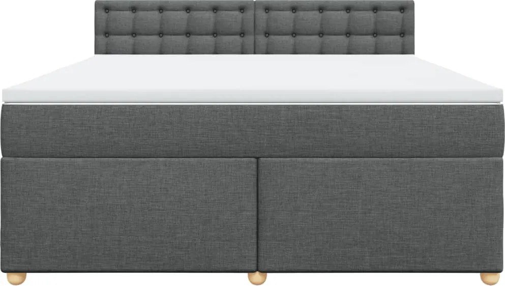 Box spring postel s matrací tmavě šedá 180x200 cm textil 3289074