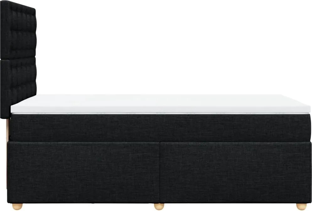 Box spring postel s matrací černá 90x190 cm textil 3291151