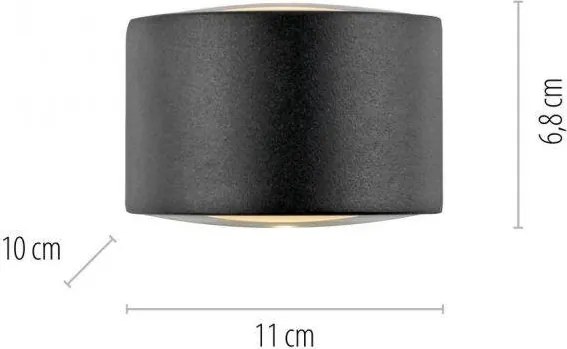 PN 9460-13 CARLA LED venkovní nástěnné svítidlo antracit IP54 3000K - PAUL NEUHAUS