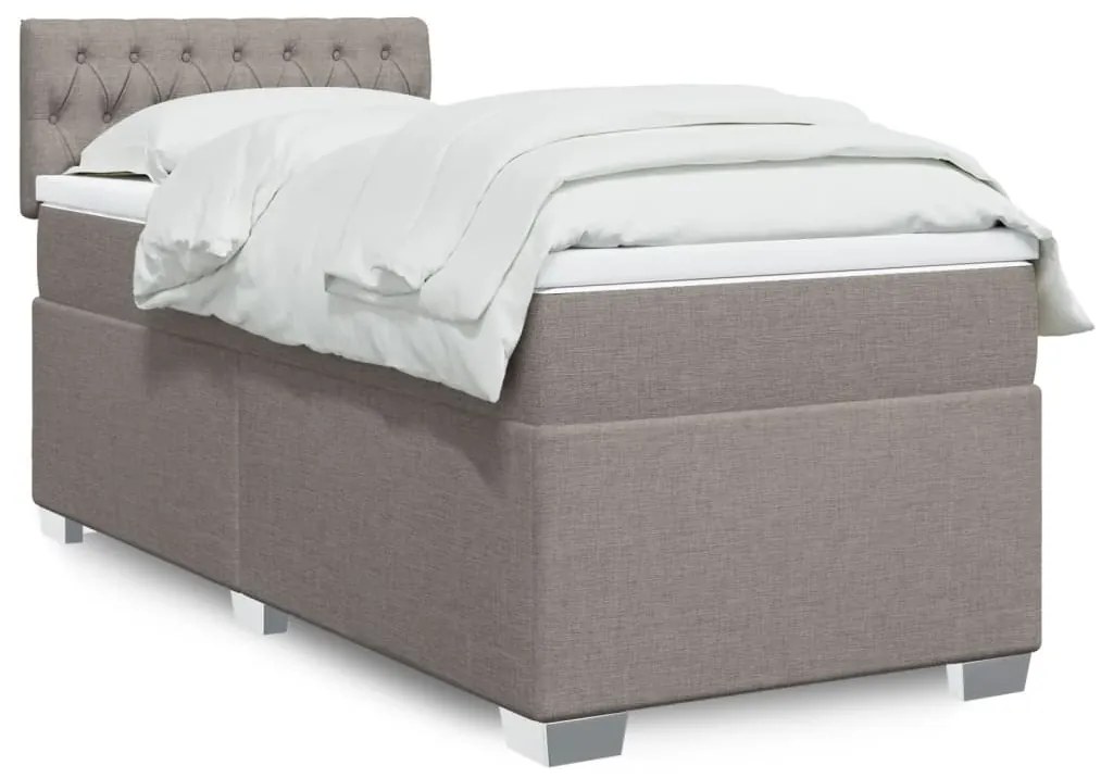Box spring postel s matrací taupe 80x200 cm textil 3288026