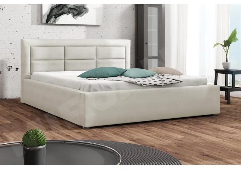 Čalouněná postel s úložným prostorem a roštem Pesto, Rozměr postele: 140x200, Potah: Victoria 14 863