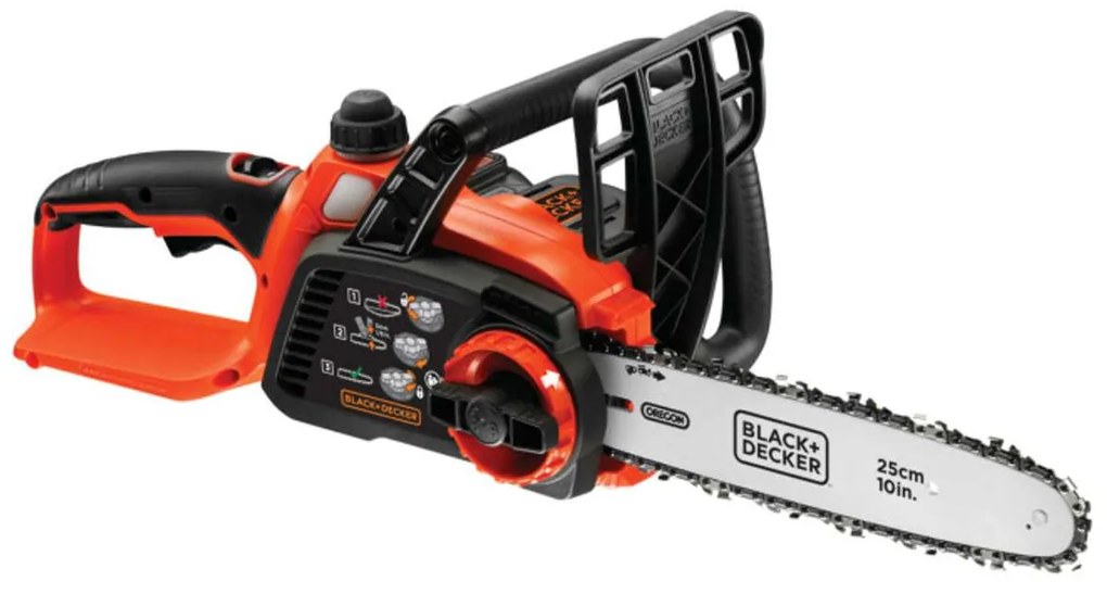 BLACK+DECKER - 18V AKU řetězová pila 25 cm, 1x aku 2,0 Ah Li-ion, nabíječka GKC1825L20-QW