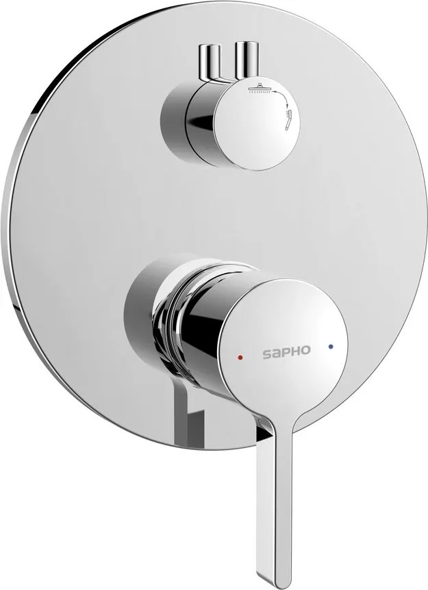 Sapho ICONIC podomítková sprchová baterie 2 výstupy chrom AF042