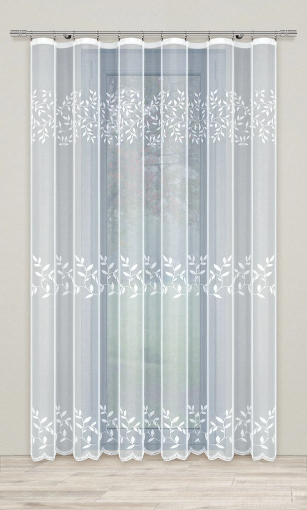 Dekorační žakárová záclona s řasící páskou WENDYS 250 bílá 200x250 cm MyBestHome