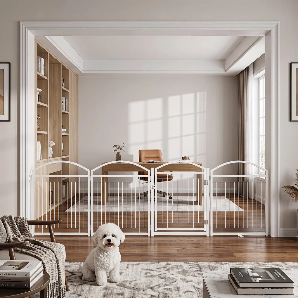 Costway Brána pro psy 81 cm vysoká zábrana skládací 4 panely štěněcí