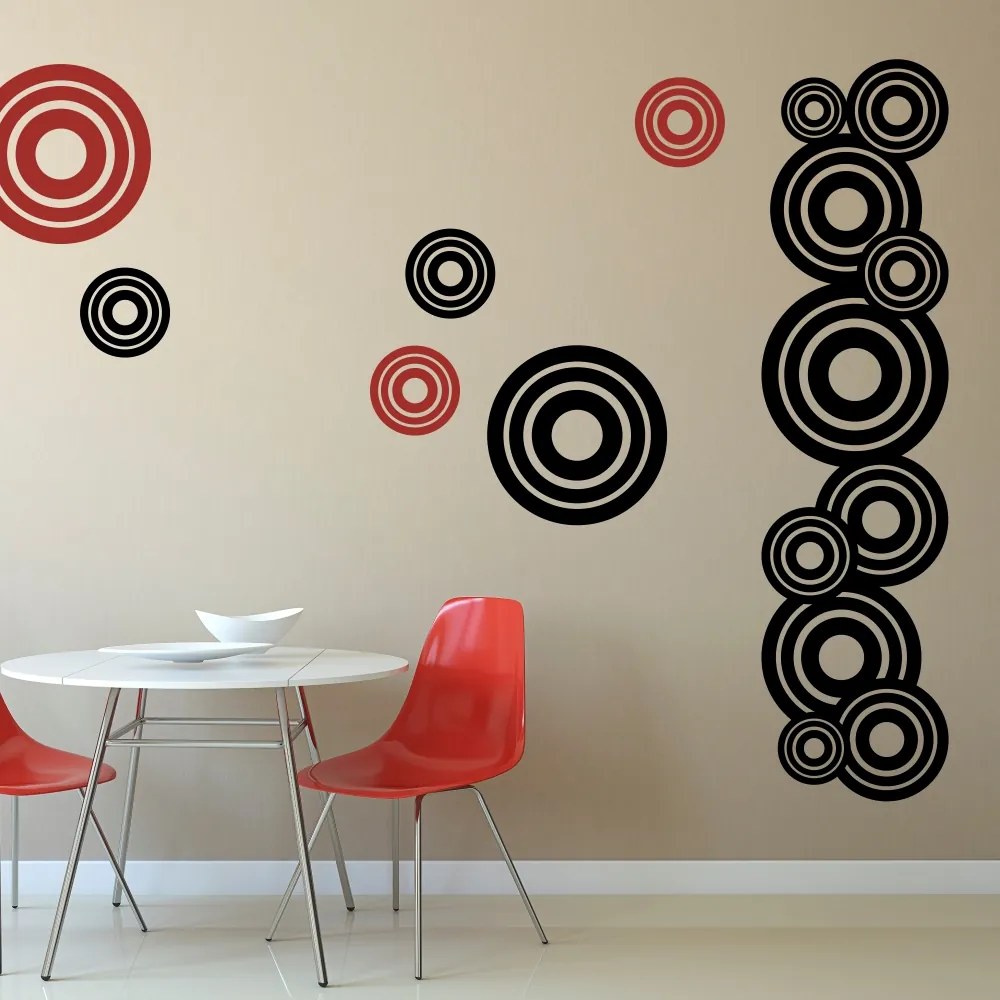 WALLVINIL Samolepky na zeď - Circles set Barva: Levandulová, Velikost: velká sada 10 kruhů