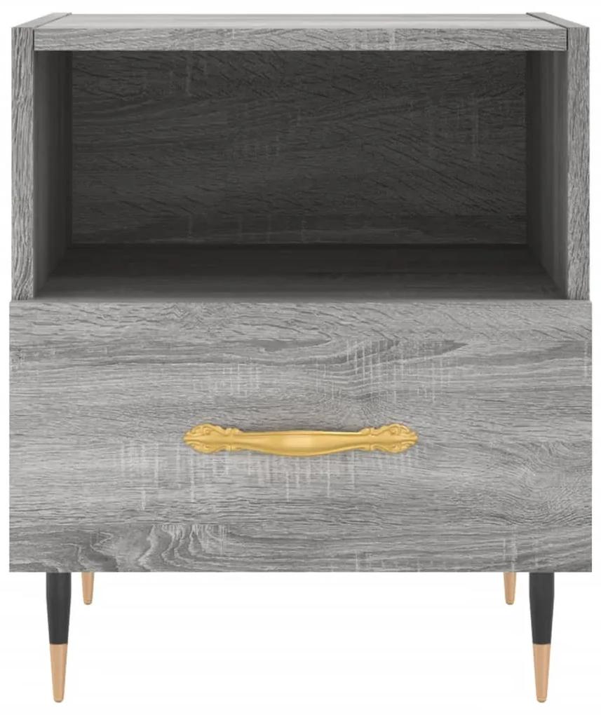 Noční stolek šedý sonoma 40 x 35 x 47,5 cm kompozitní dřevo