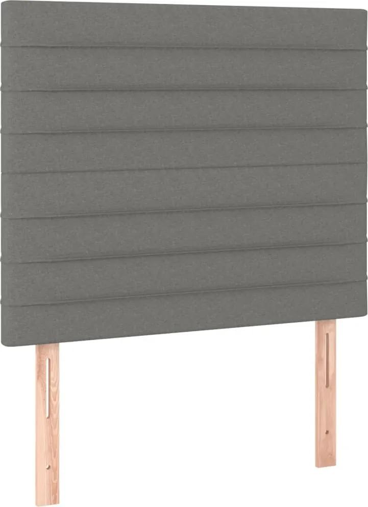 vidaXL Box spring postel s matrací a LED 90x190 cm textil [3135483] Barva: krémová