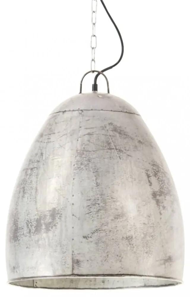 Závěsná lampa stříbrný kov Dekorhome 32 cm