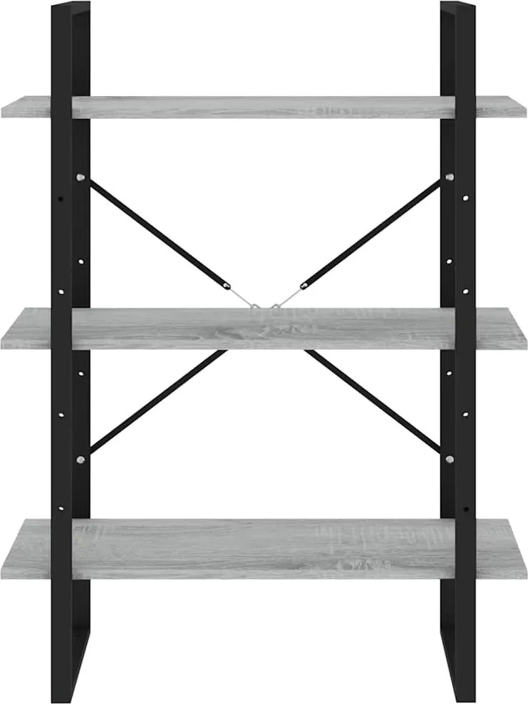 Knihovna s 5 policemi šedá sonoma 80x30x175 cm kompozitní dřevo 3114017