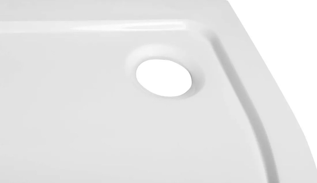 Aqualine Aqualine, TECMI vanička z litého mramoru, čtvrtkruh 90x90x3 cm, R55, PQ559