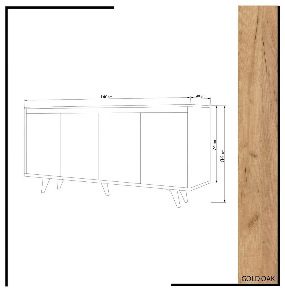 Skříňka Nossa Oak and White
