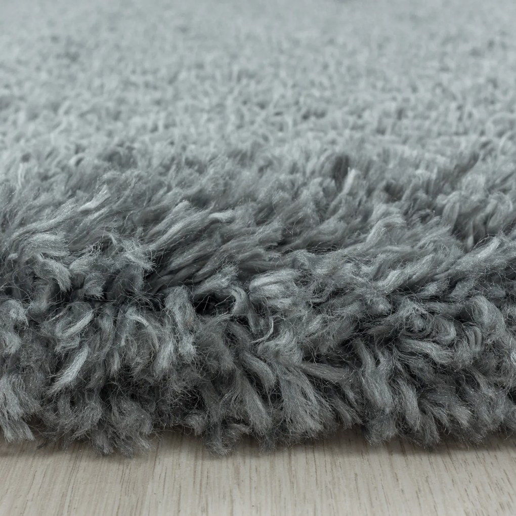 Ayyildiz, Kusový koberec Fluffy Shaggy 3500 light grey, 80x150, šedá, ložnice