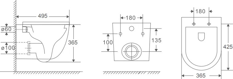 Hydroland Závěsná WC mísa se SoftClose sedátkem Karat, černá