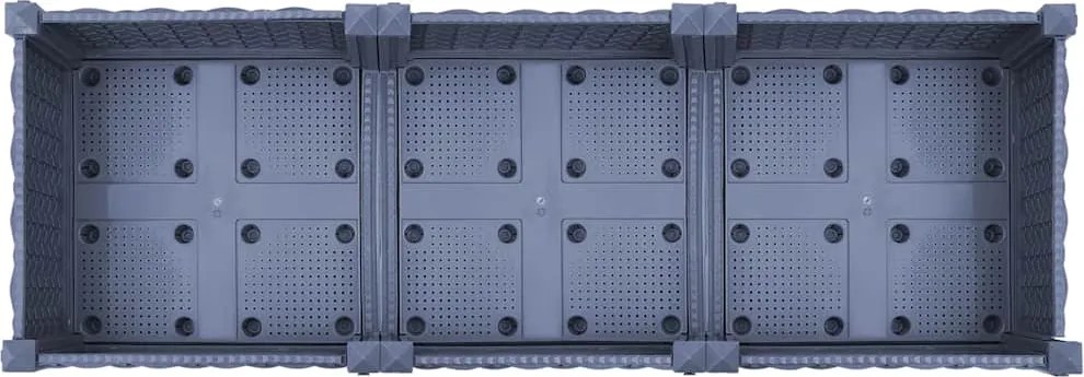 Vyvýšený záhon 120 x 40 x 23 cm polypropylen 310399
