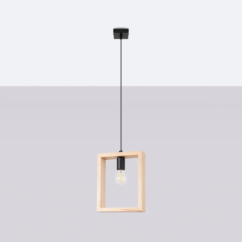 Sollux Lighting Závěsné svítidlo ARIES přírodní dřevo