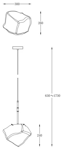 Zuma Line P0488-01M-SEAC - Lustr na lanku ROCK 1xE27/40W/230V