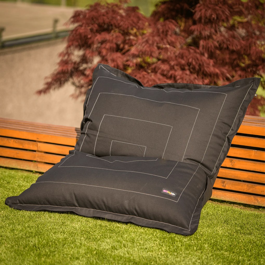 Sedací vak, outdoor, šedá látka, BADYL