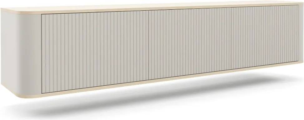 Závěsná TV skříňka Trenza Kašmír/Dub Vicenza 200 cm – moderní design a funkčnost