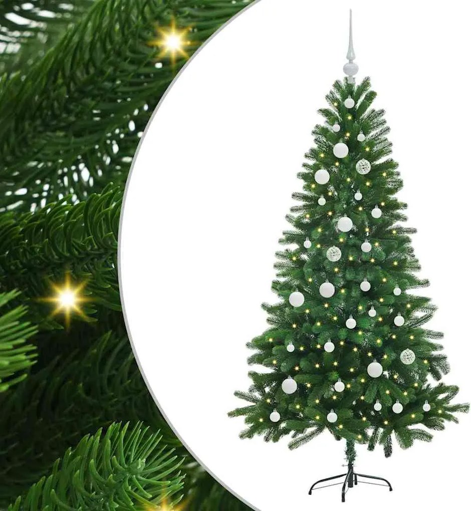 Vánoční stromeček s 150 LED diodami s stojanem Zelená 150 cm PE 3396321