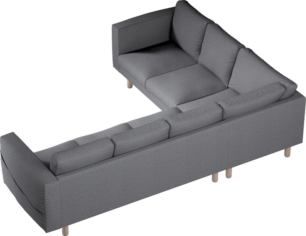 Potah na pohovku IKEA Norsborg rohová 5-místná barva šedá látka pletený vzor