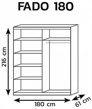 Forliving Šatní skříň Fado 180 - dub sanremo