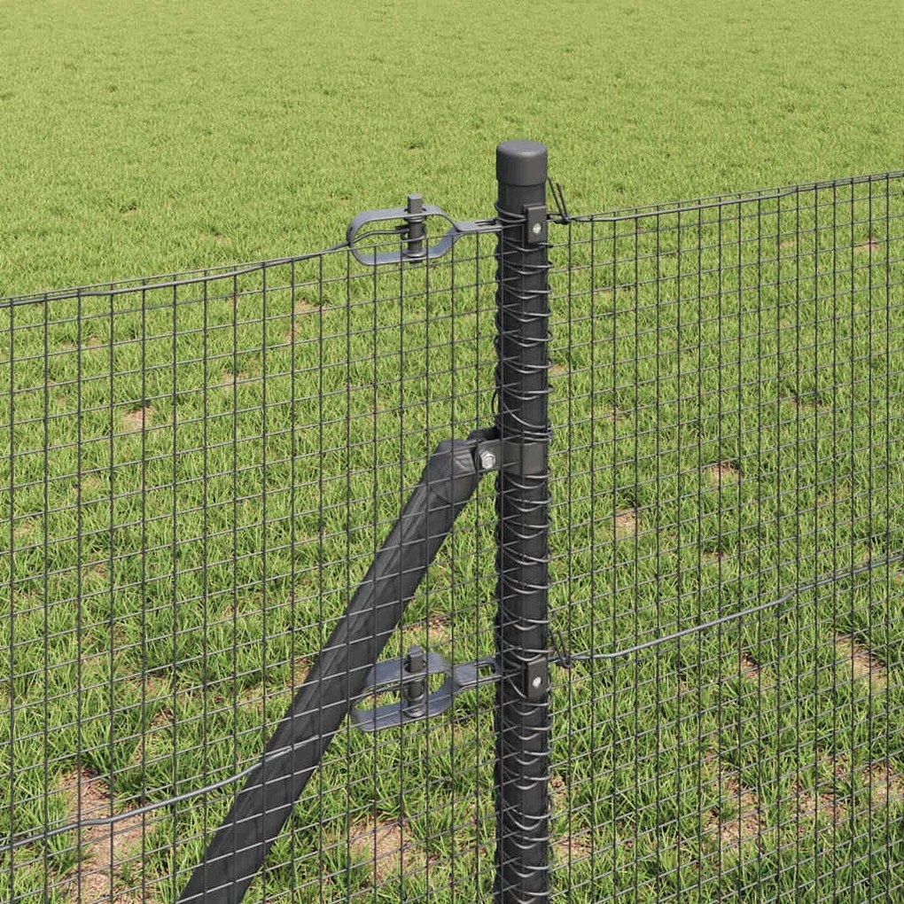 Zemní upevnění svařované drátěné ploty 50 x 0,8 m Šedá Síťovina 3351875