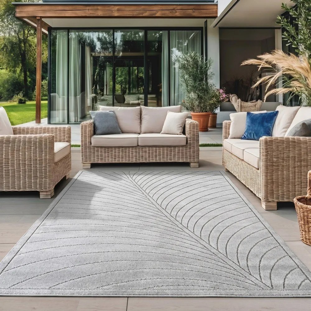 Vnitřní a venkovní koberec ve stříbrné barvě 160x230 cm Nova 1204 – Ayyildiz Carpets