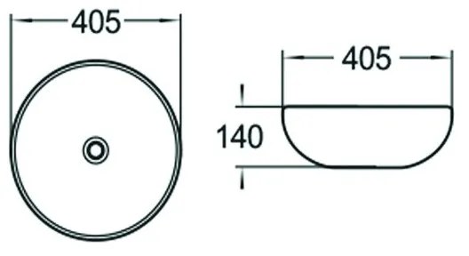 Mexen LUCA UMYVADLO, 40x40 CM, BÍLÁ, 21164000