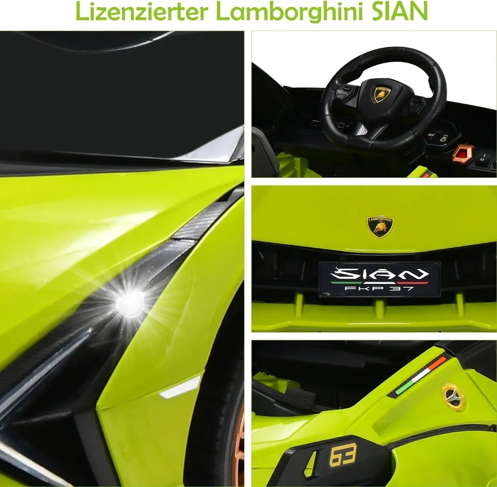 Costway 12 V Lamborghini dětské elektrické autíčko s 2,4 G dálkovým ovládáním