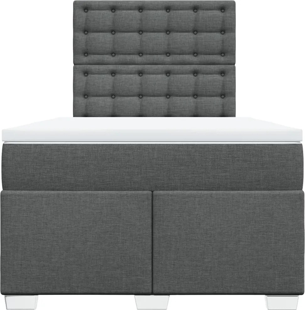 Box spring postel s matrací tmavě šedá 120x200 cm textil 3290470