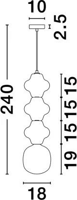 Závěsné svítidlo NOVA LUCE CLIO E14 5W 9009119 bez žárovky
