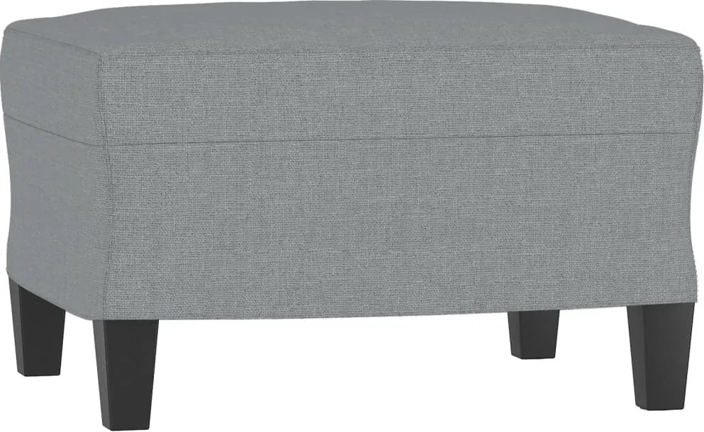 Křeslo s podnožkou světle šedé 60 cm textil 3201081