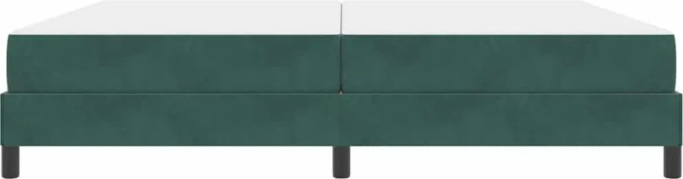 Postel s boxspringem s matrací Tmavě zelená 200 x 210 cm textil 3398764