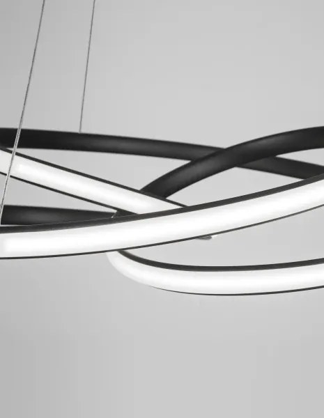LED lustr Menton 52 černé