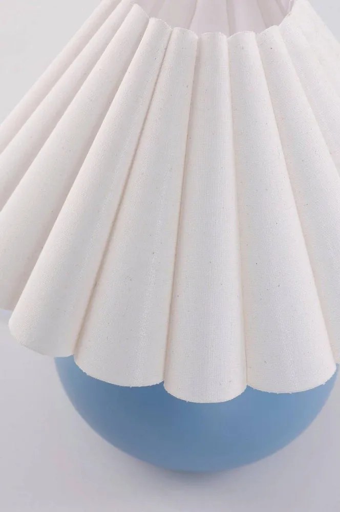 Bílá/modrá keramická stolní lampa (výška 34 cm) Crasso – Jotex