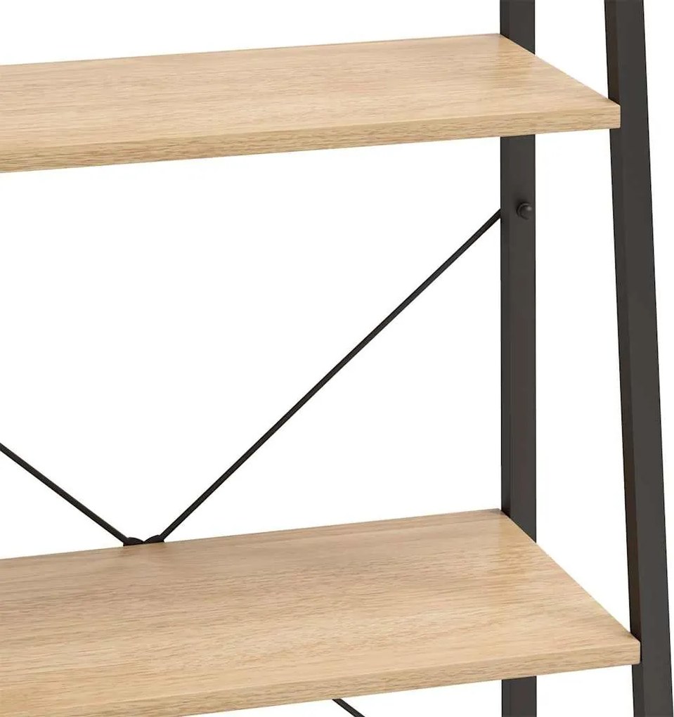 3patrová stojící police světle hnědá a černá 56 x 35 x 108 cm 336361