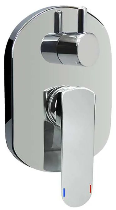 Mereo Mereo, Sprchová podomítková baterie s přepínačem, Mada, Mbox, kulatý kryt, CBQ60106MB