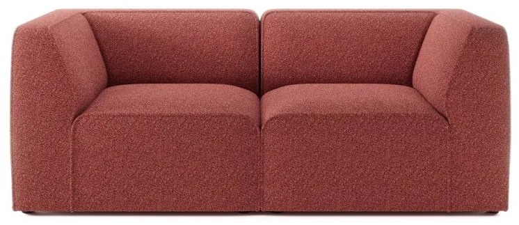 Červená, Dvoumístná modularní pohovka HUGG LL-1-1-C-1-POUF, 202 cm
