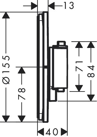 Hansgrohe ShowerSelect Comfort S, termostat pod omítku pro 1 spotřebič, bílá matná, HAN-15553700