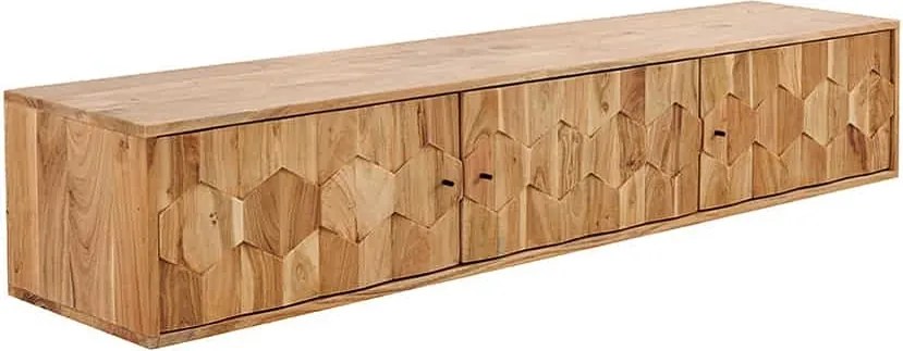 Designový závěsný TV stolek Justice 160 cm akácie